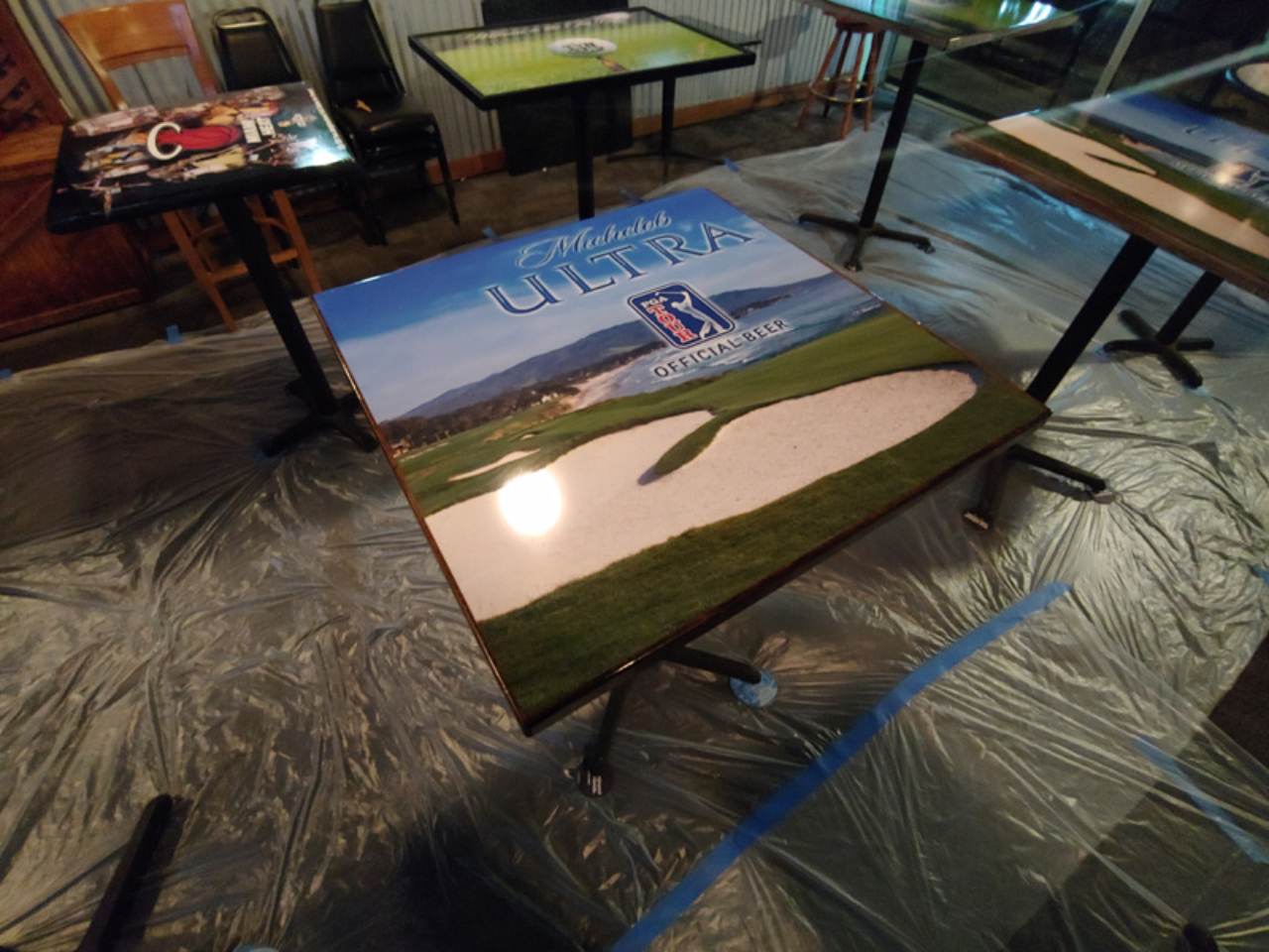 Bar table vinyl wraps | Star Car Wraps | South Florida | Dania Beach